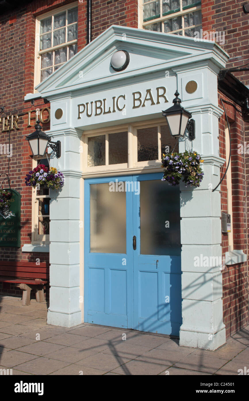 Entrance to the Public Bar of a pub in the UK Stock Photo - Alamy