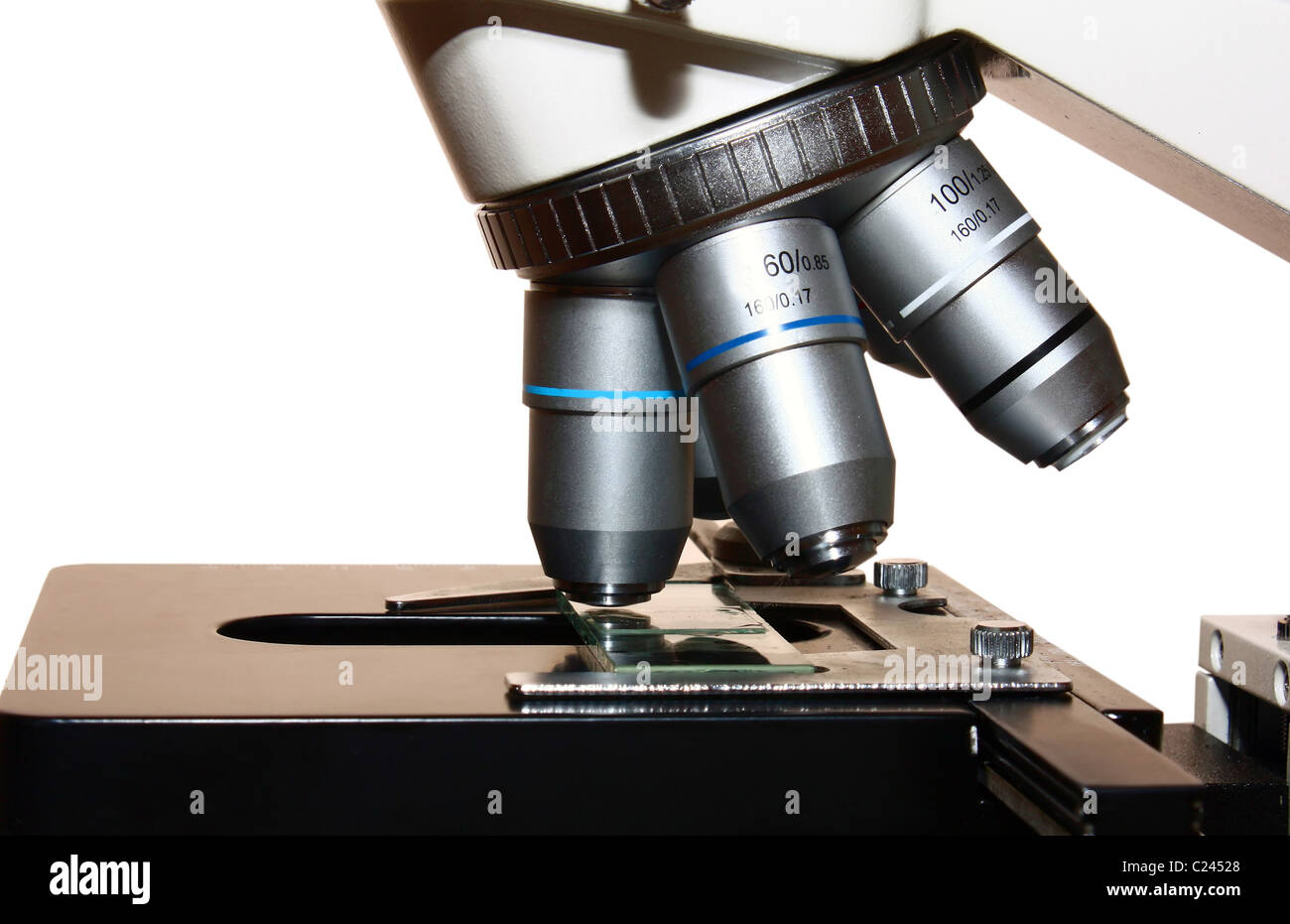 microscope isolated on white background Stock Photo - Alamy