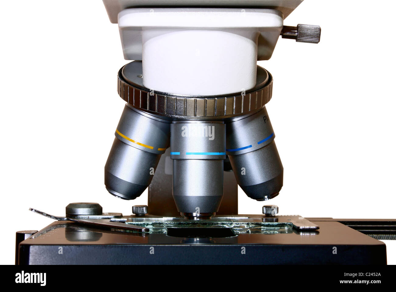 microscope isolated on white background Stock Photo - Alamy