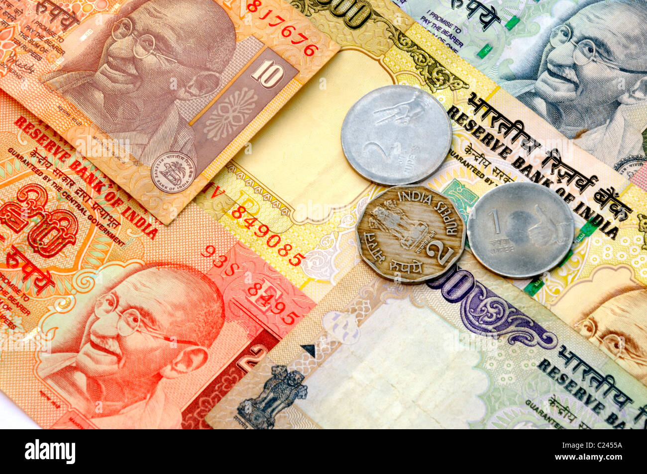 Indian currency notes coins hi-res stock photography and images - Alamy