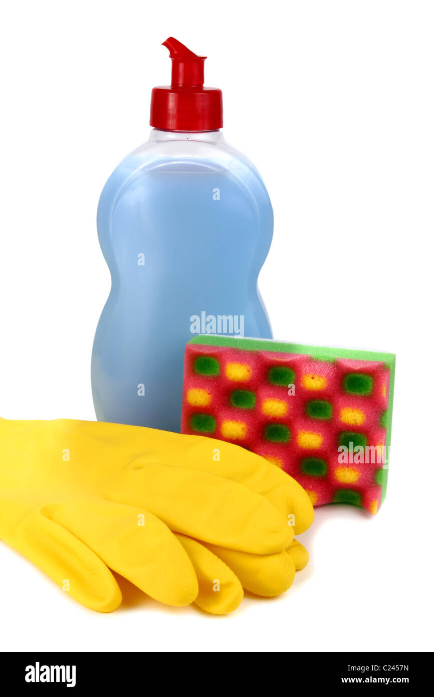 objects for washing and cleaning up on a kitchen Stock Photo - Alamy