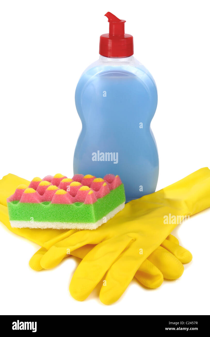 objects for washing and cleaning up on a kitchen Stock Photo - Alamy