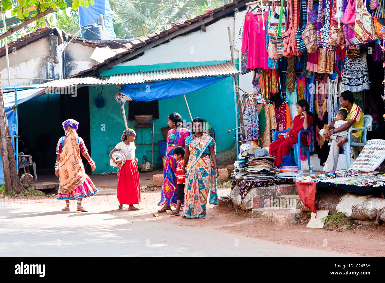A street in Colva, Goa Stock Photo - Alamy