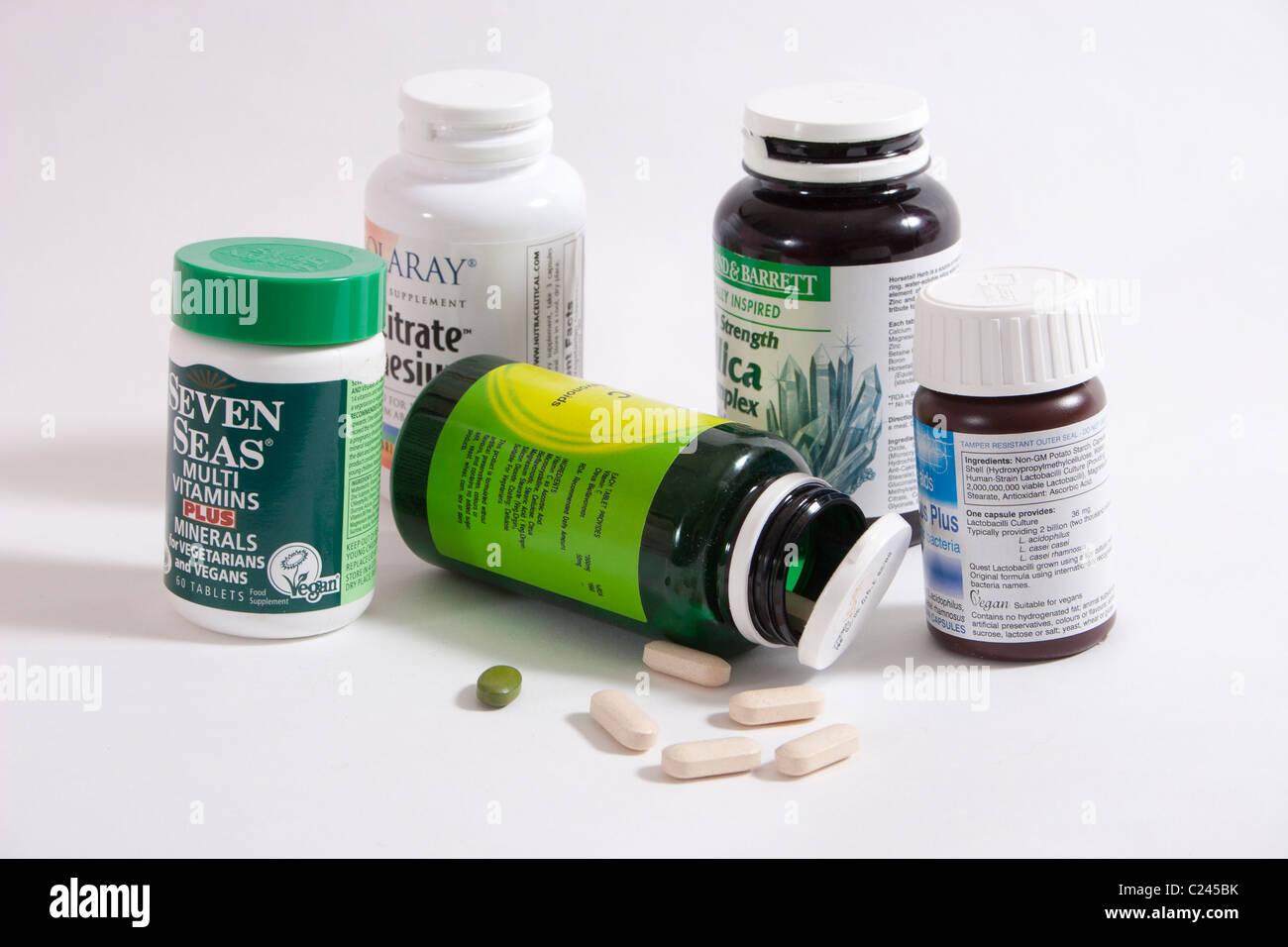 variety of vitamin supplements Stock Photo - Alamy