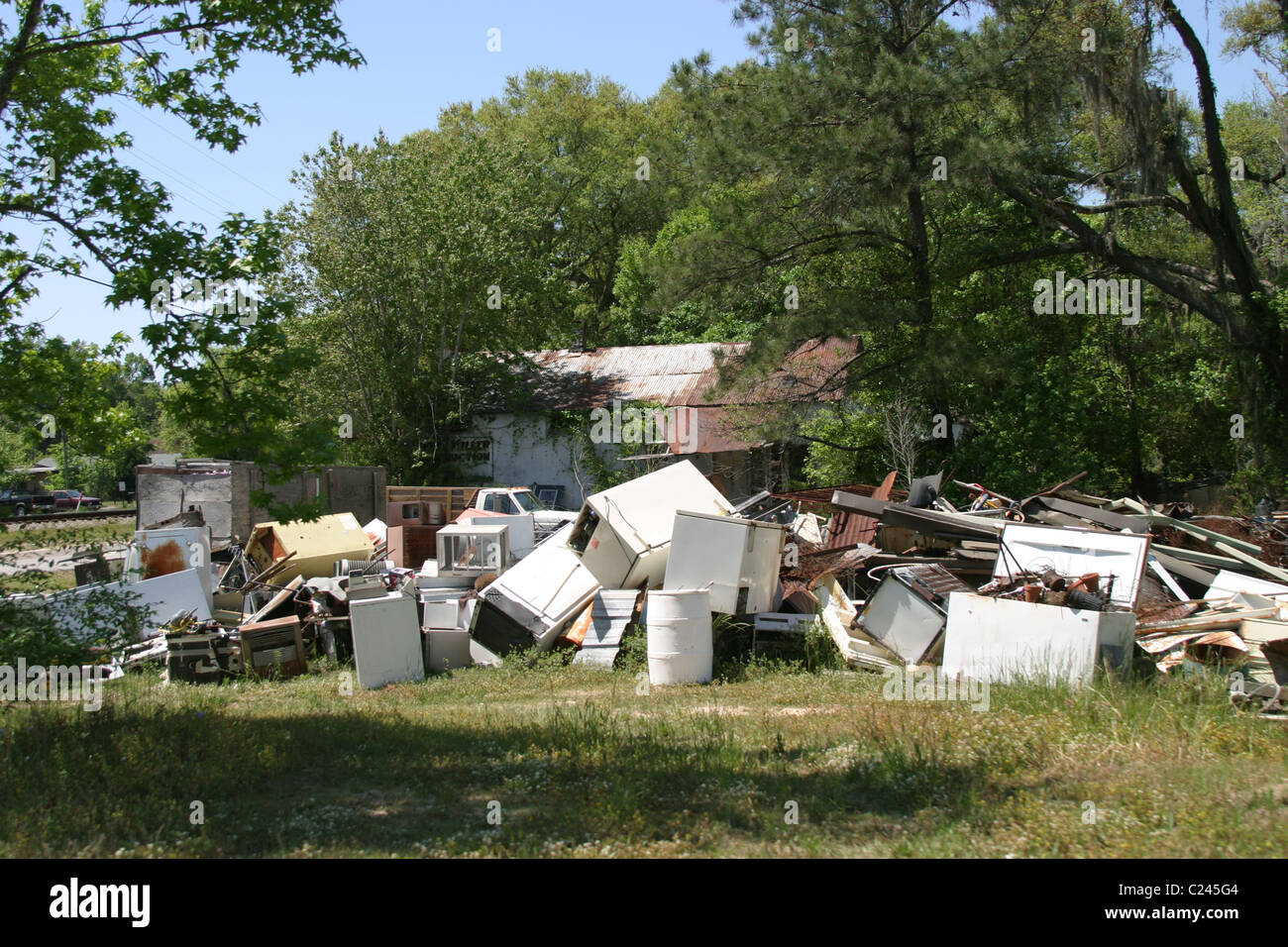 Junk pile in Louisiana Stock Photo - Alamy
