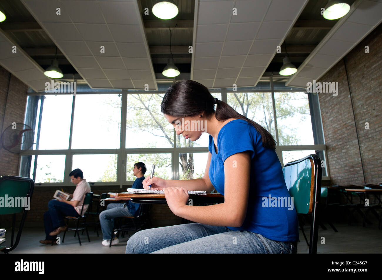 University students in a classroom Stock Photo - Alamy