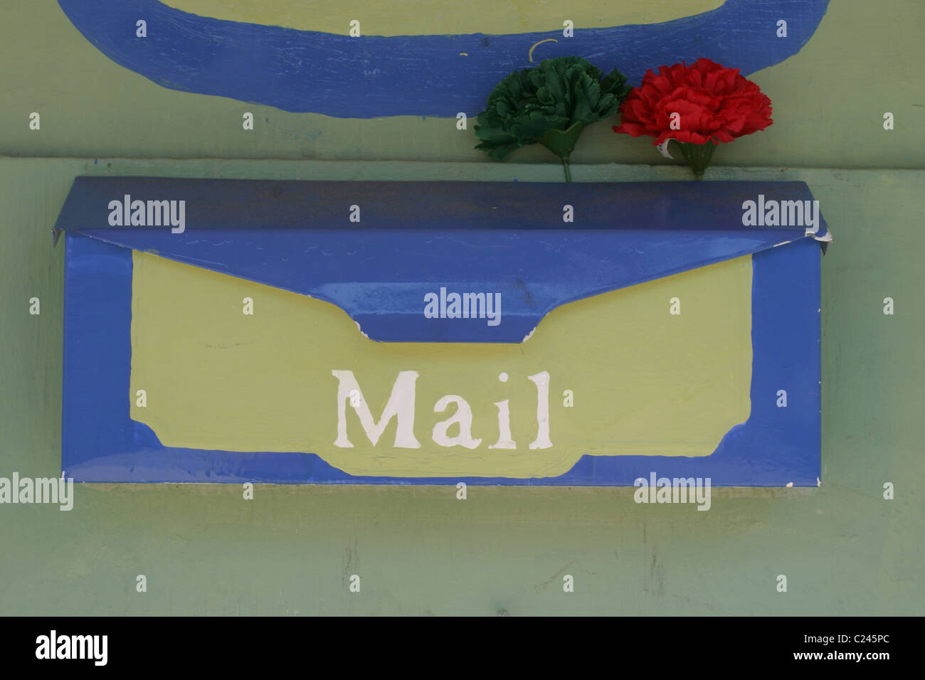 Cute, colorful mail box Stock Photo - Alamy