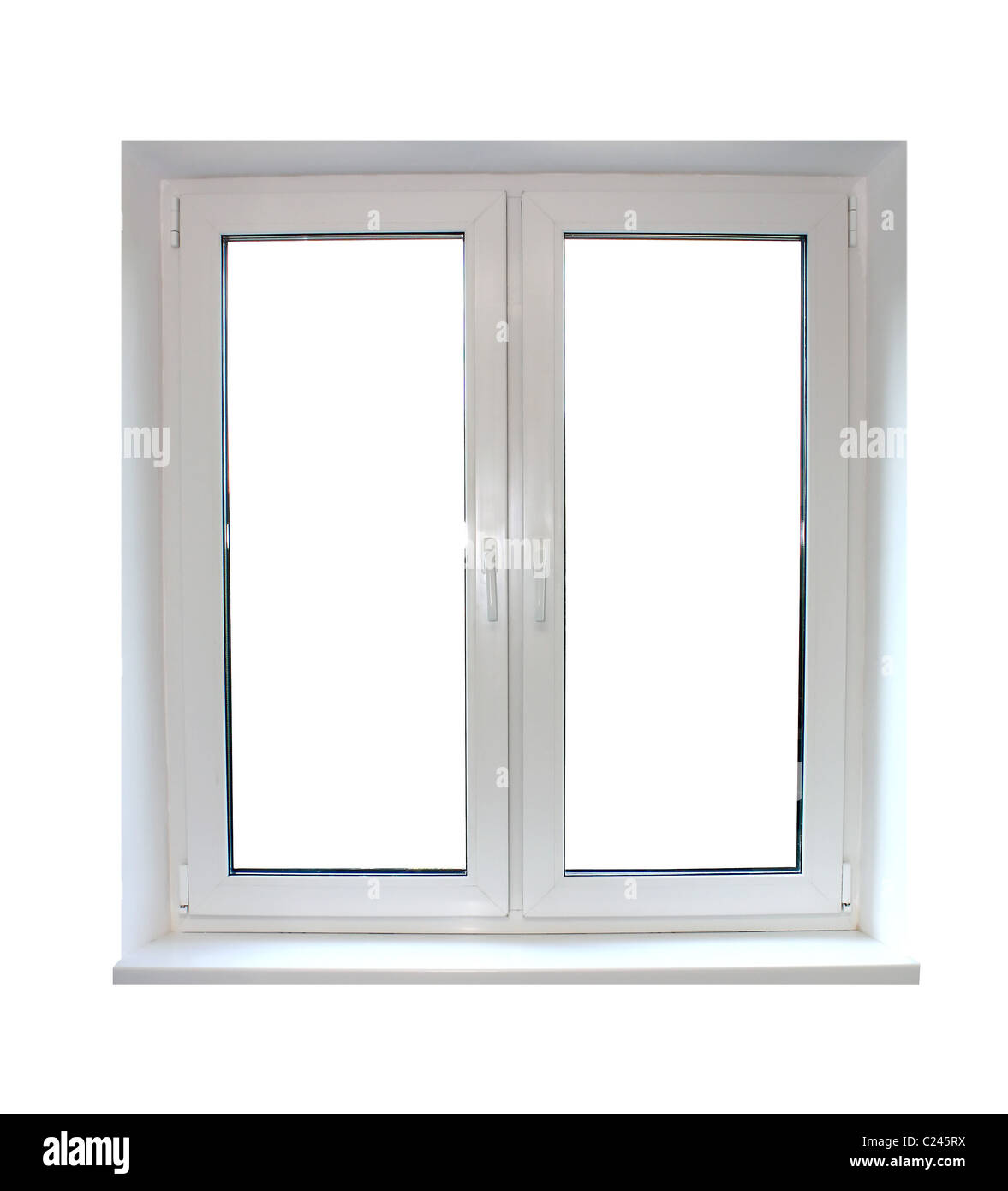 plastic window isolated on white background Stock Photo - Alamy