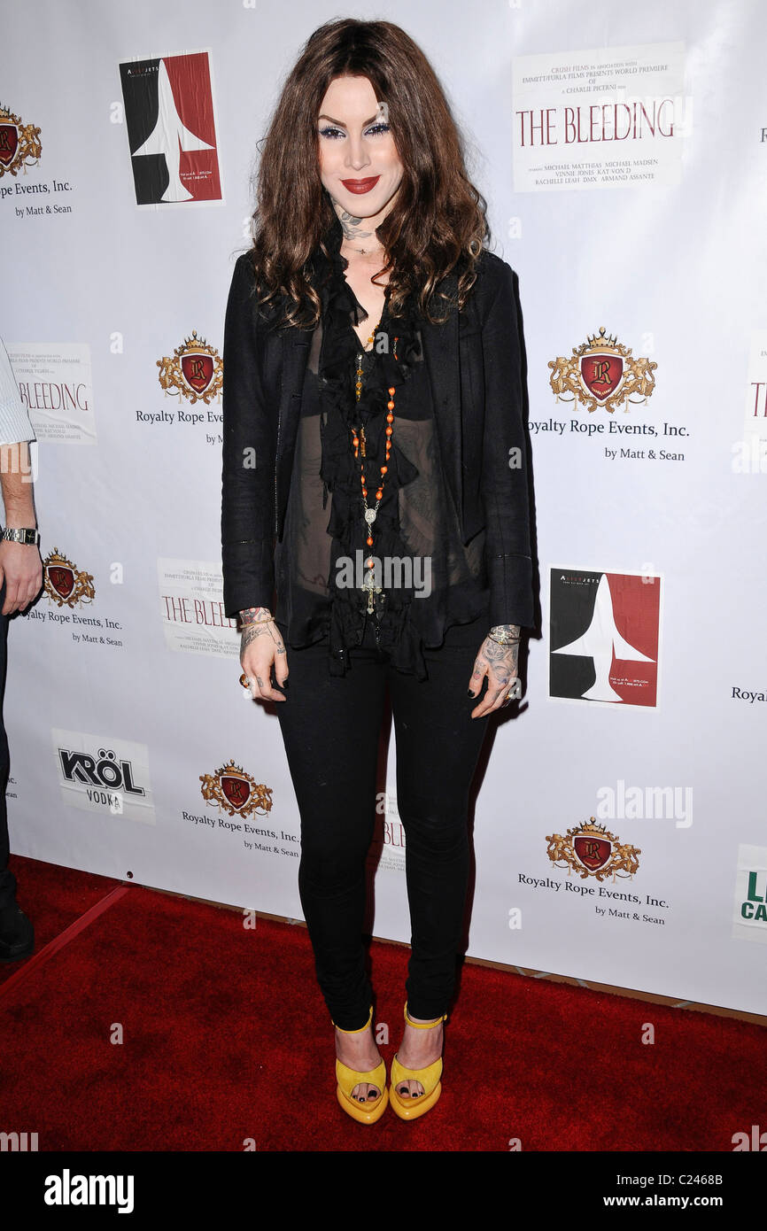 Kat Von D Premiere of 'The Bleeding' at the Laemmle Sunset 5 in West ...