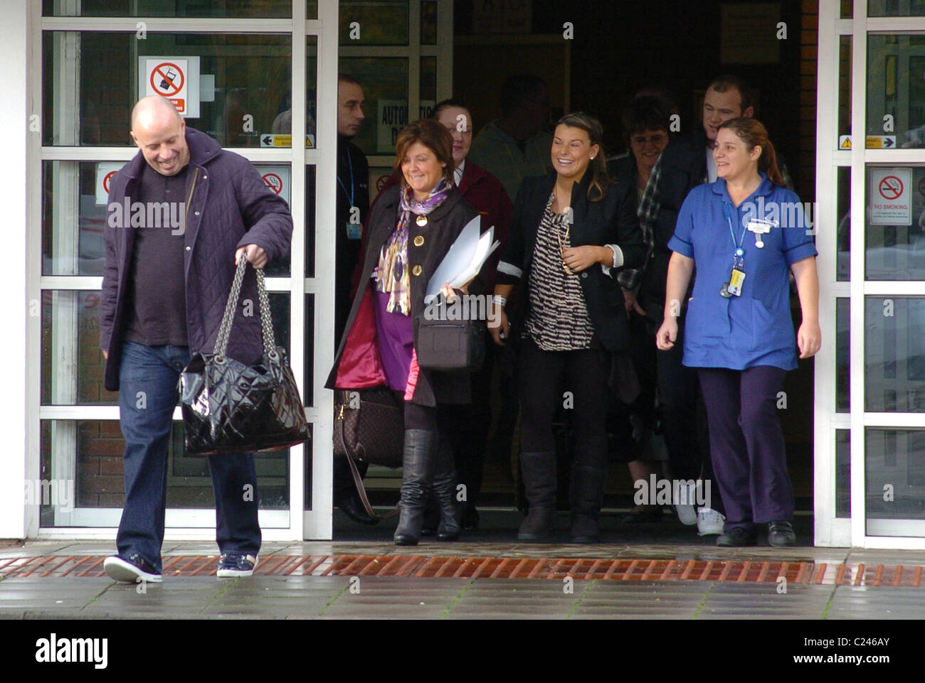 Coleen Rooney and Wayne Rooney leaving Liverpool Women's Hospital after ...
