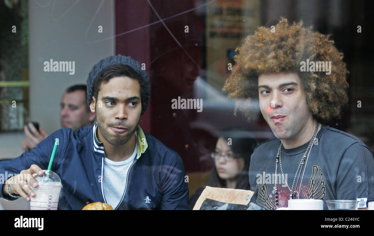 X Factor Finalist - Jamie Archer, Danyl Johnson at a local Starbucks ...