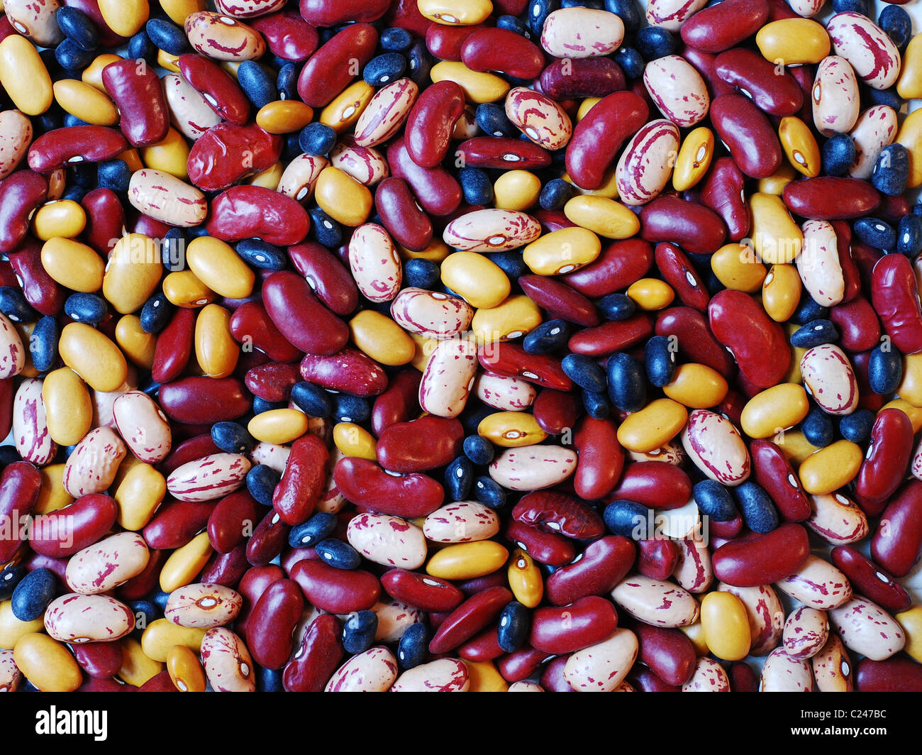 Mixture of different type of colorful beans Stock Photo - Alamy