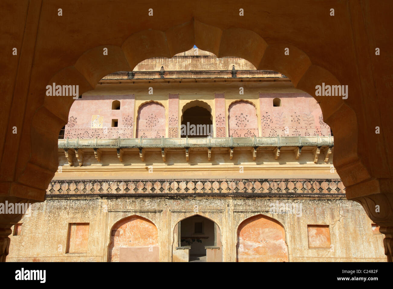 Decorated building at Amber Fort, Jaipur, India Stock Photo - Alamy