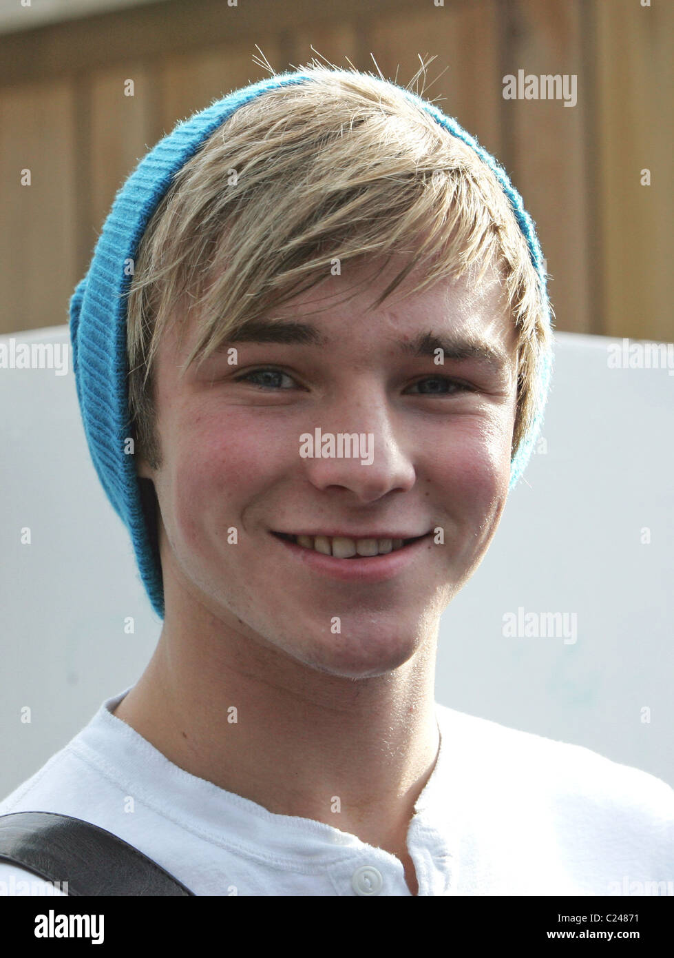 Lloyd Daniels outside the 'X Factor' house wearing a pair of Ugg Boots ...