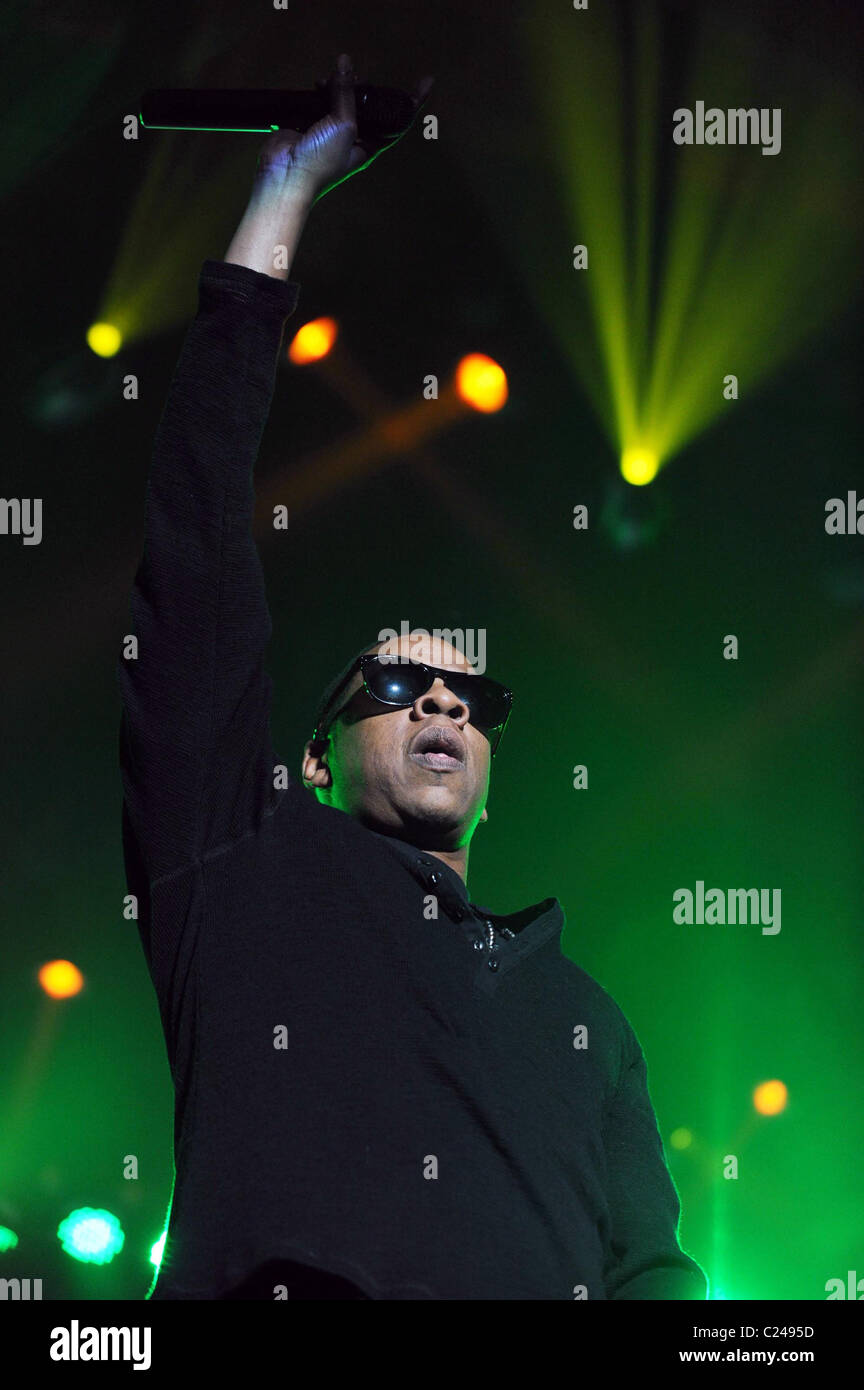 Jay-Z performing live in concert at Alexandra Palace London, England ...