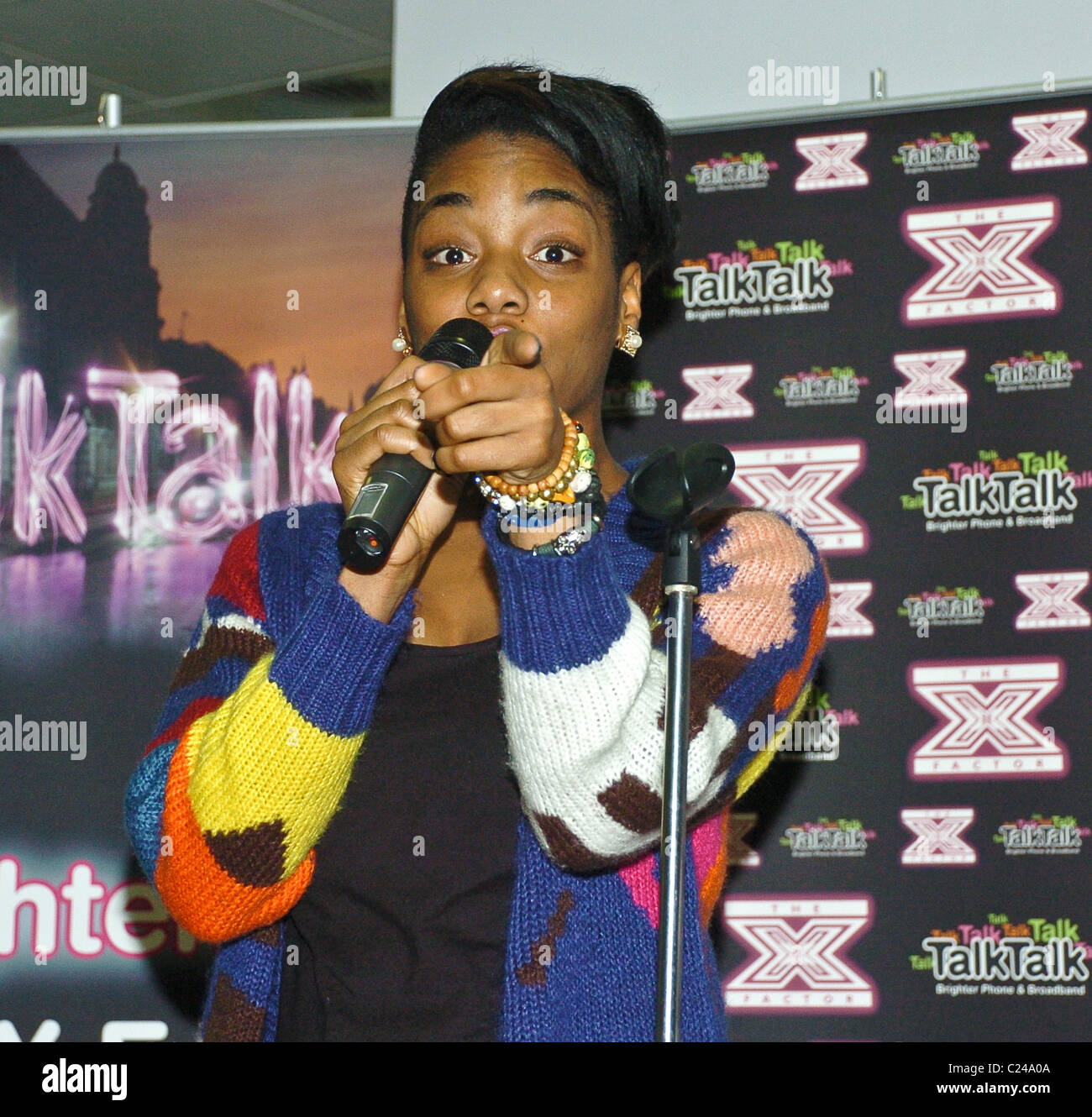 Rachel Adedji The former X Factor Finalist performing at the Talk Talk ...
