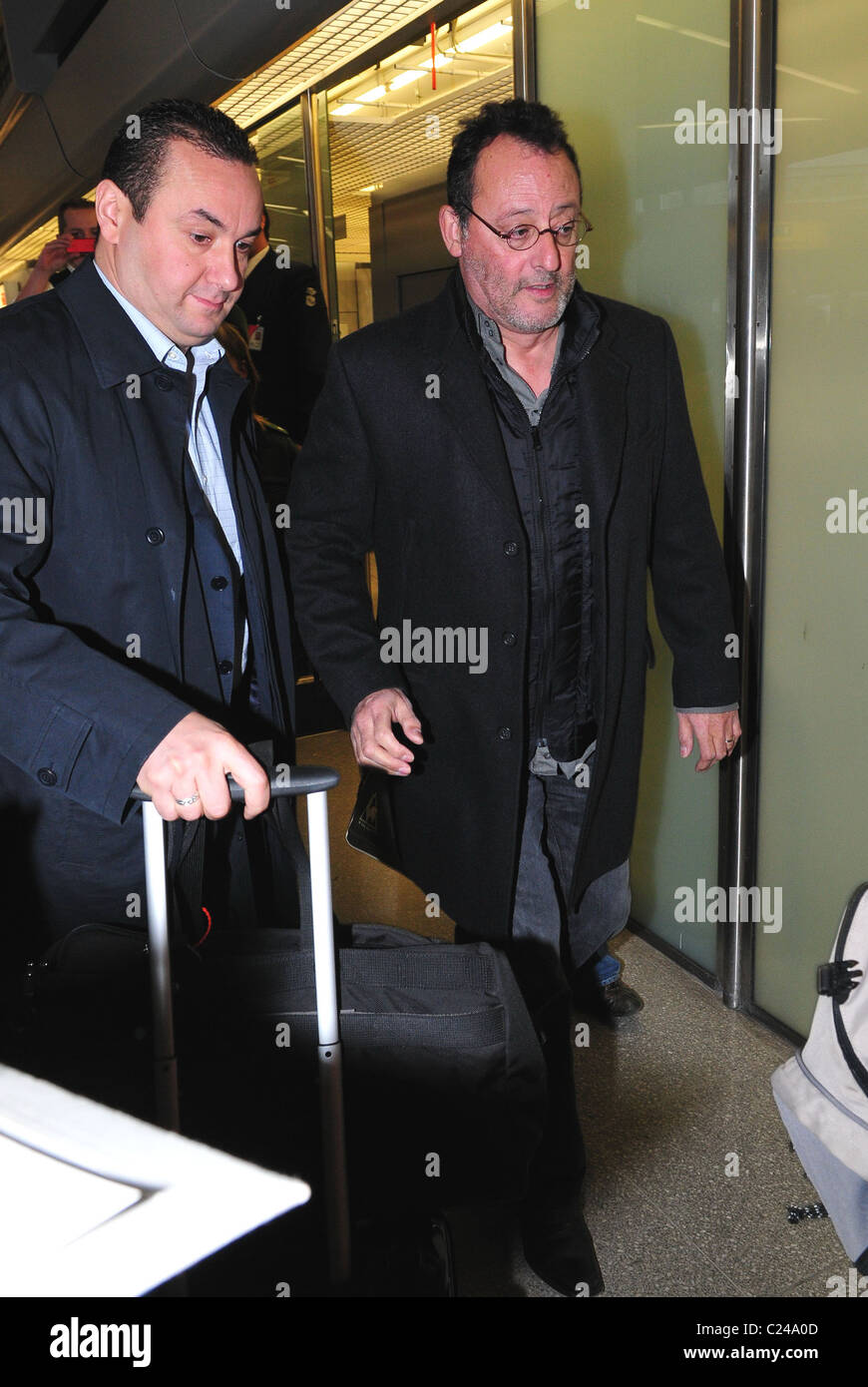 Jean Reno arriving at Tegel Airport for the MTV Europe Music Awards ...