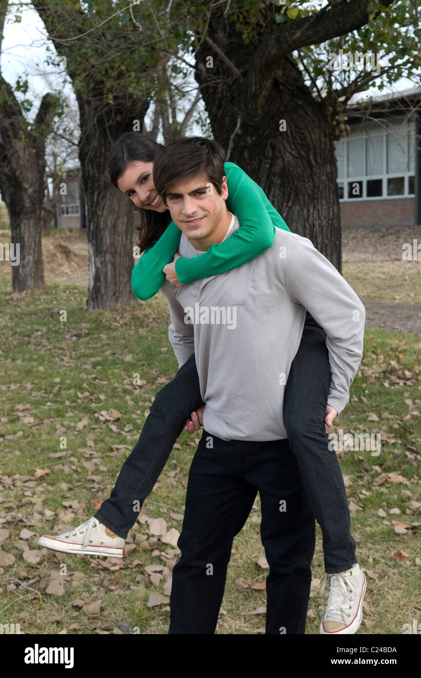 Couple of university students on campus Stock Photo - Alamy