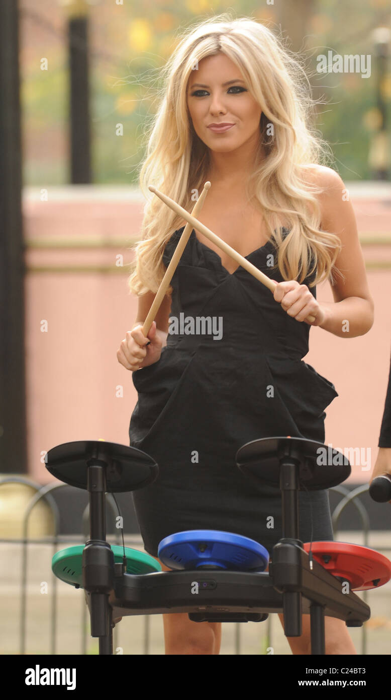 Mollie King The Saturdays launch Band hero at Hyde Park Bandstand ...