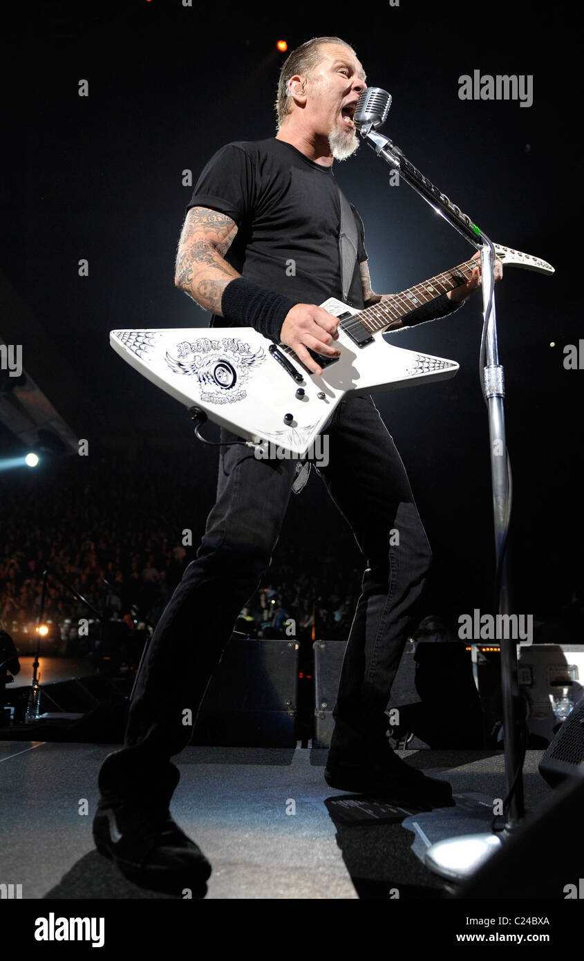 James Hetfield of Metallica Metallica performing live during their ...