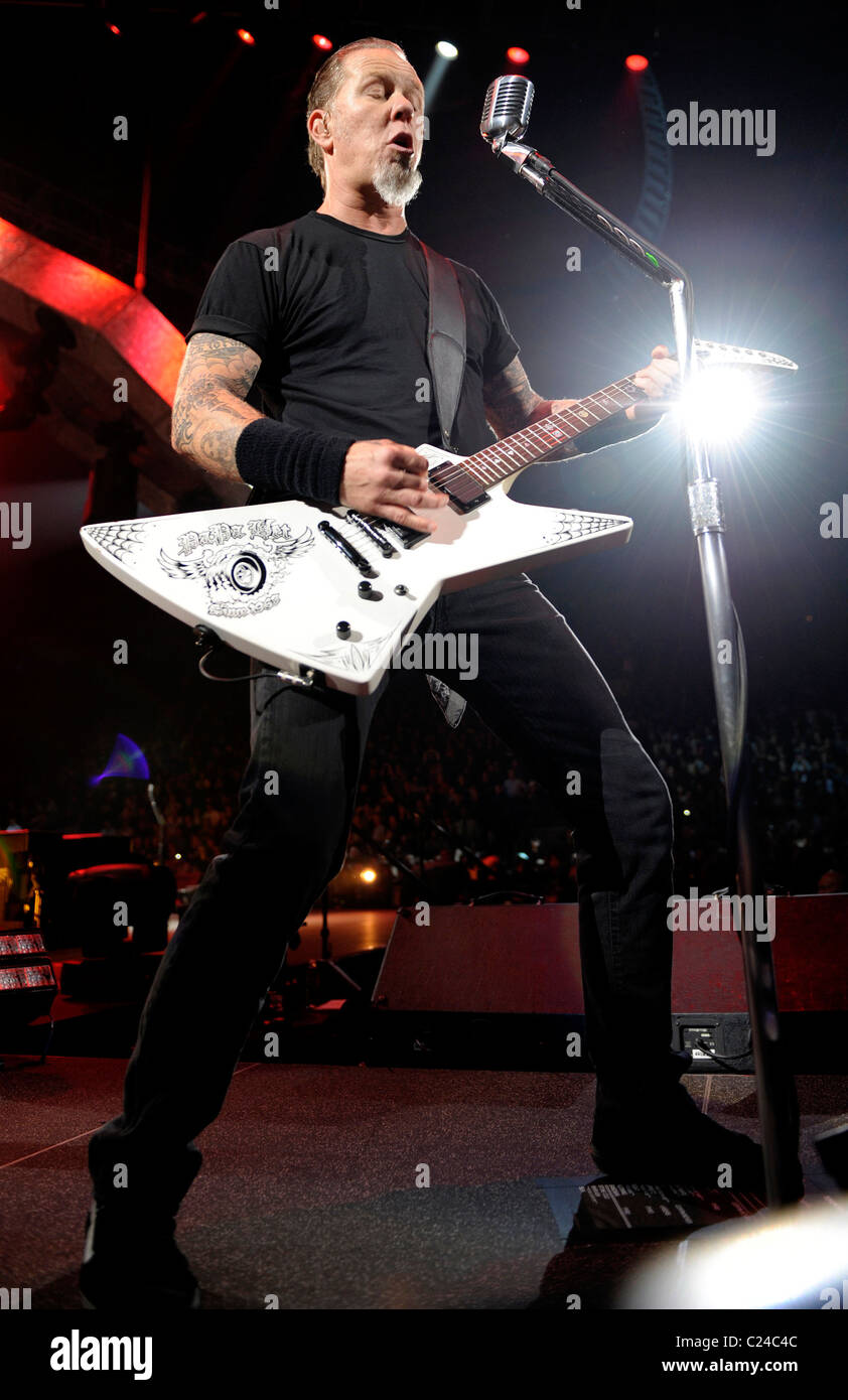 James Hetfield of Metallica Metallica performing live during their ...