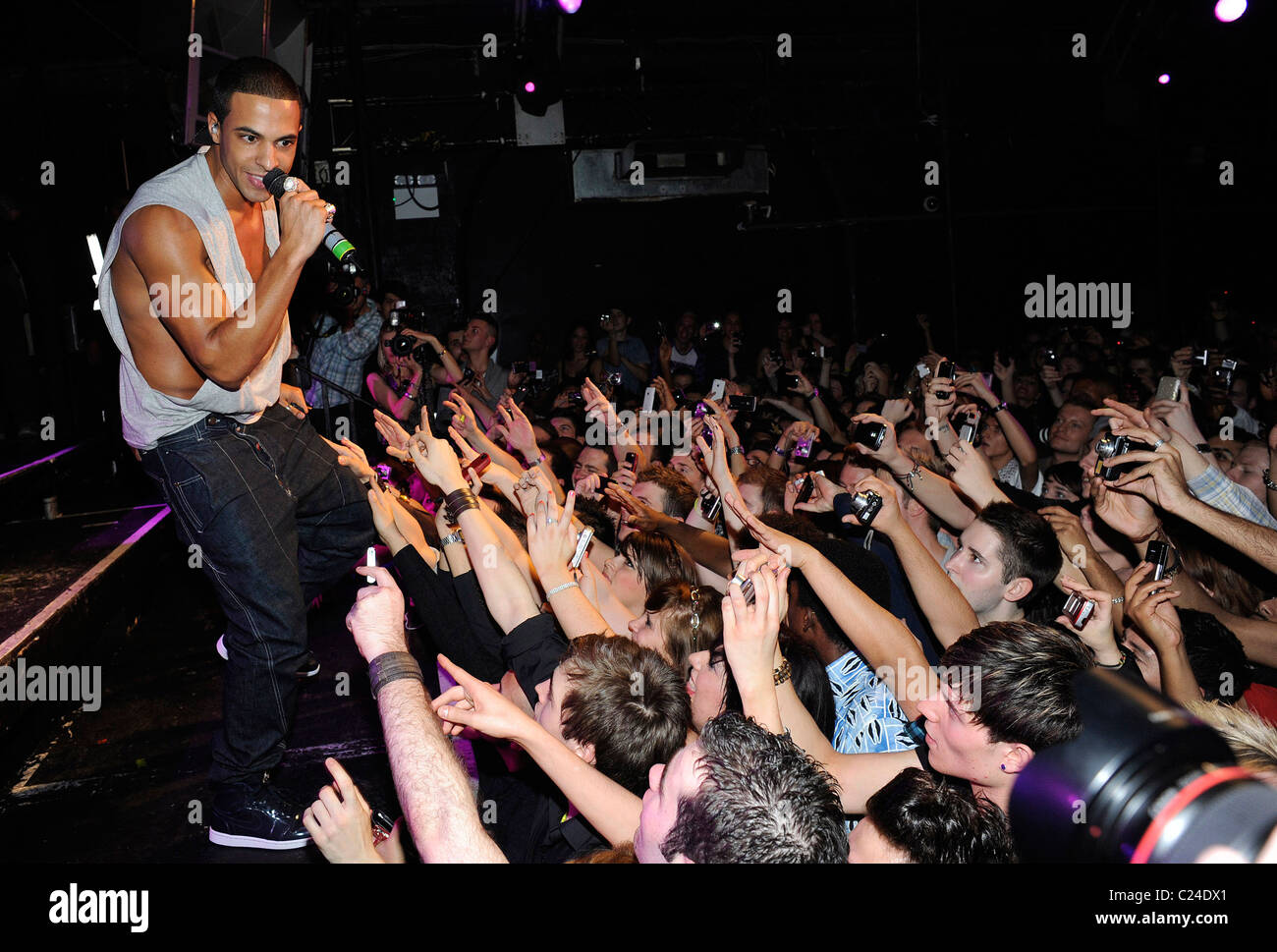 Marvin Humes of JLS JLS performing live on stage at G-A-Y Heaven ...