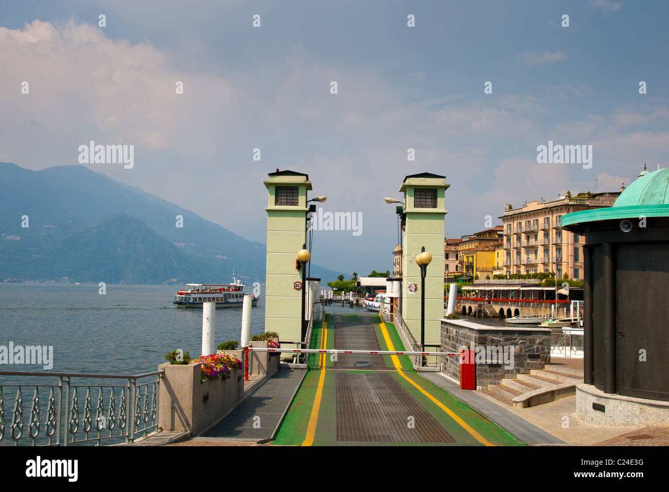Car ferry loading ramp pier at Lago di Como, Italy Stock Photo - Alamy