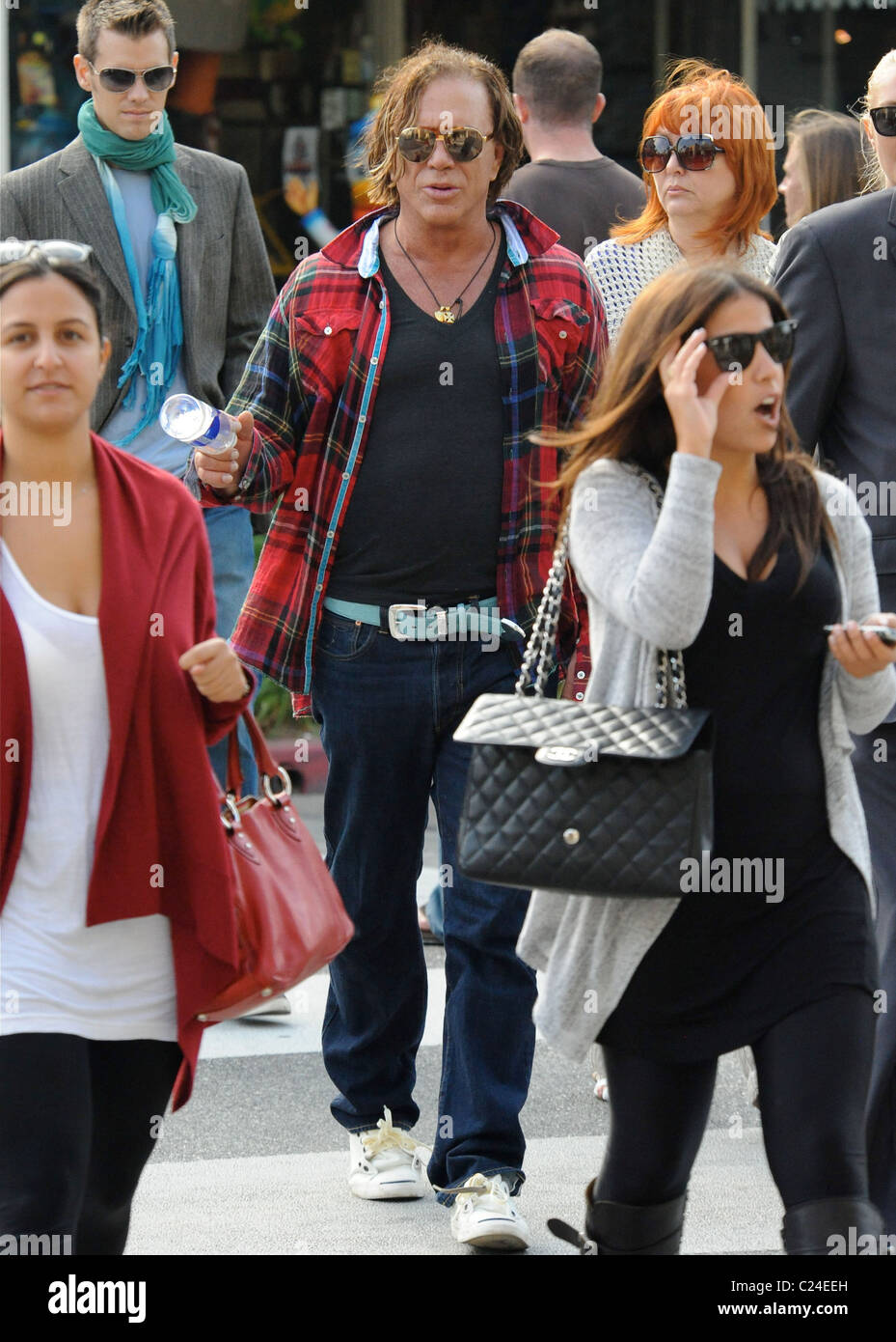 Mickey Rourke out and about with friends Los Angeles, California - 07. ...