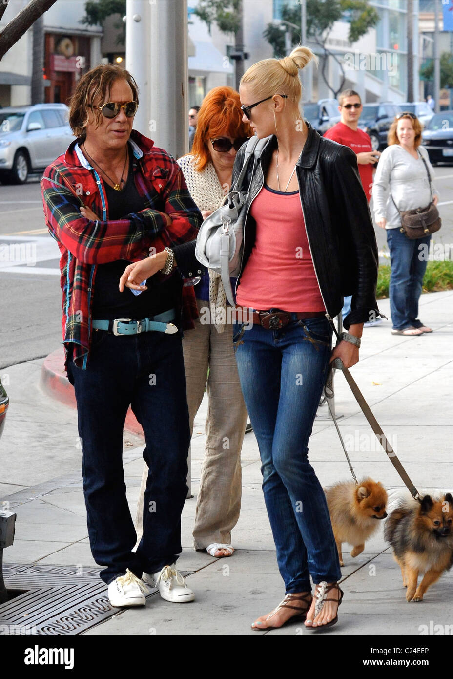 Mickey Rourke out and about with friends Los Angeles, California - 07. ...