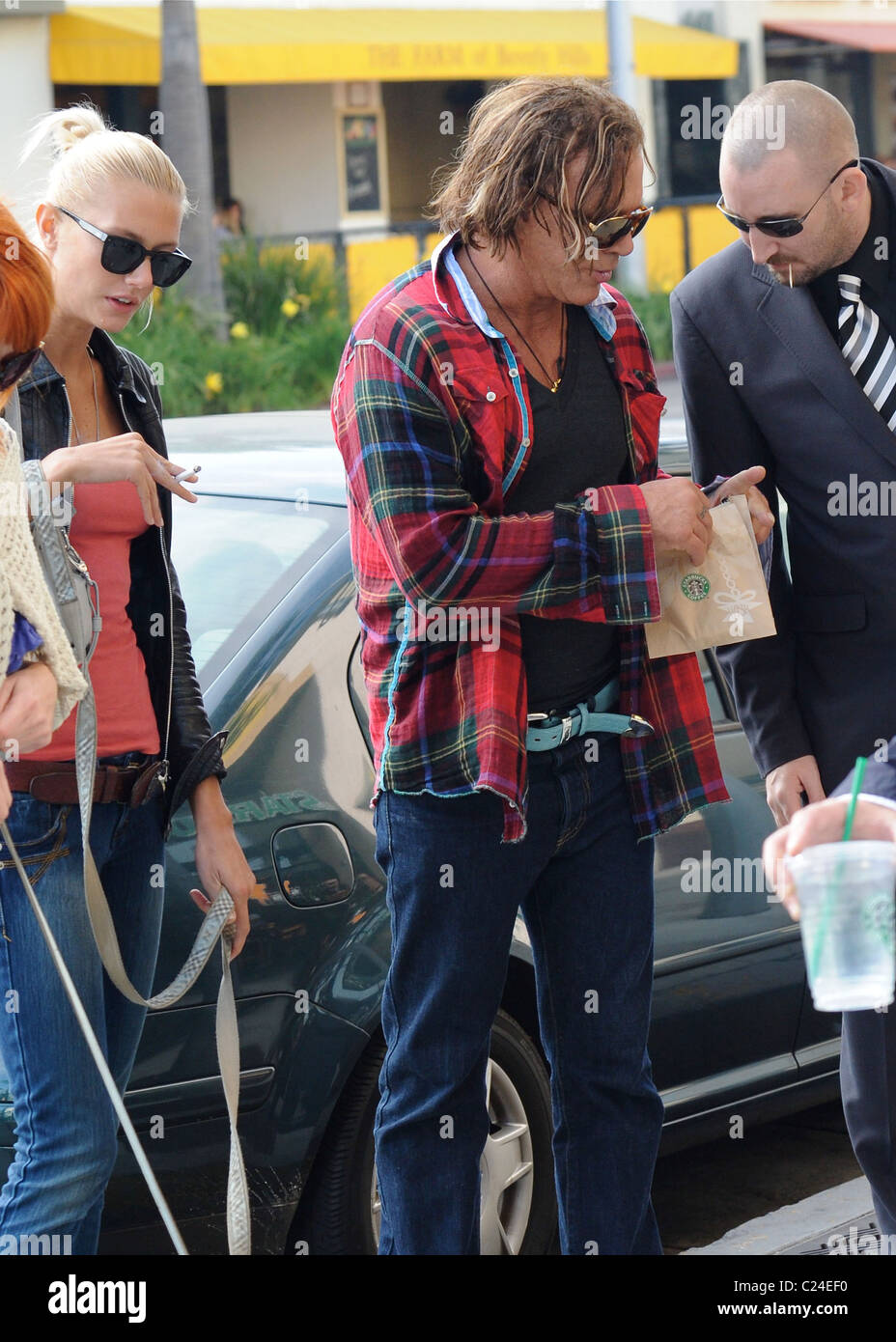 Mickey Rourke out and about with friends Los Angeles, California - 07. ...