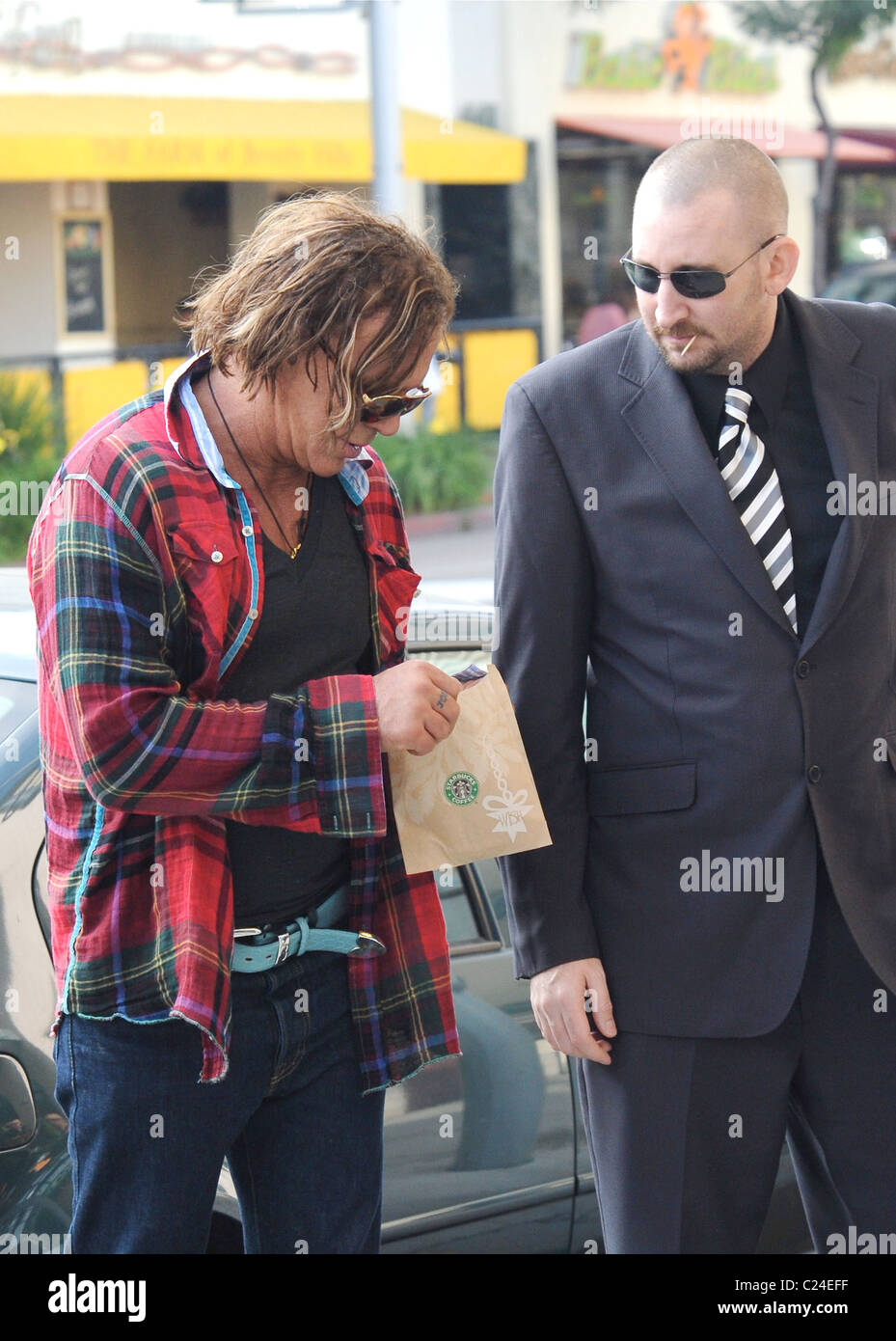 Mickey Rourke out and about with friends Los Angeles, California - 07. ...