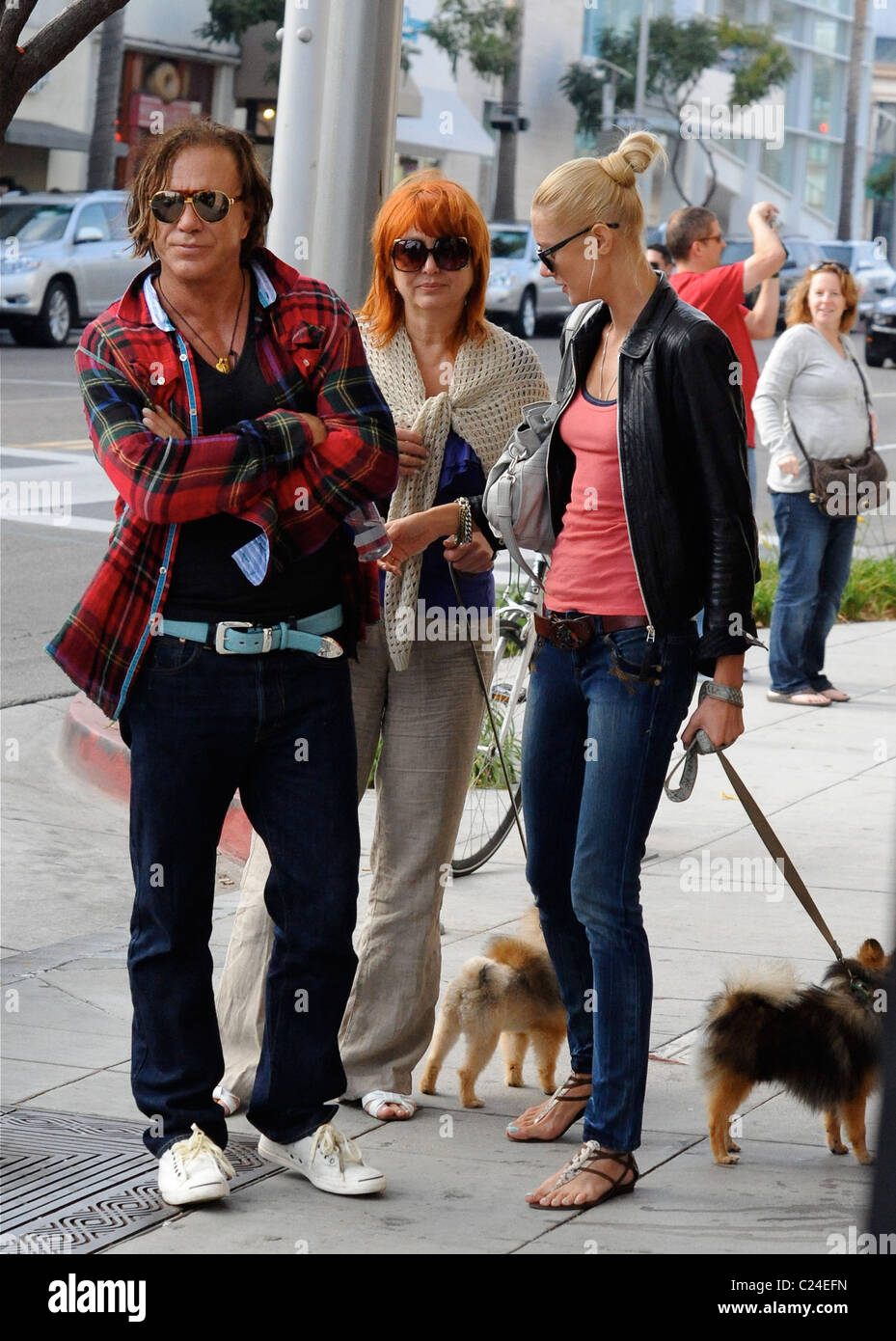 Mickey Rourke out and about with friends Los Angeles, California - 07. ...