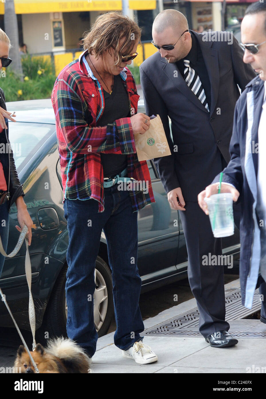 Mickey Rourke out and about with friends Los Angeles, California - 07. ...