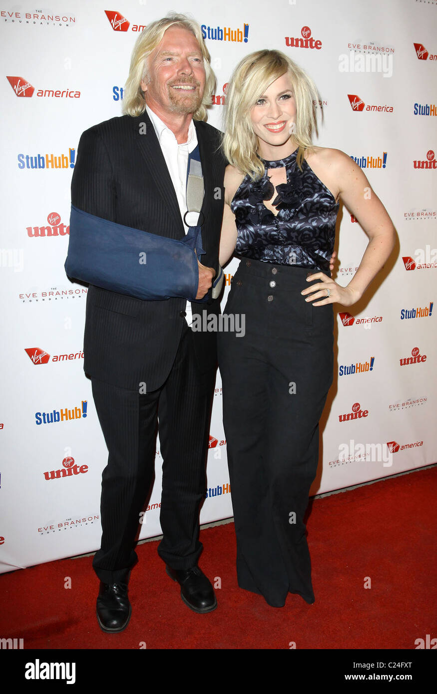 Sir Richard Branson and Natasha Bedingfield Sir Richard Branson and Eve ...