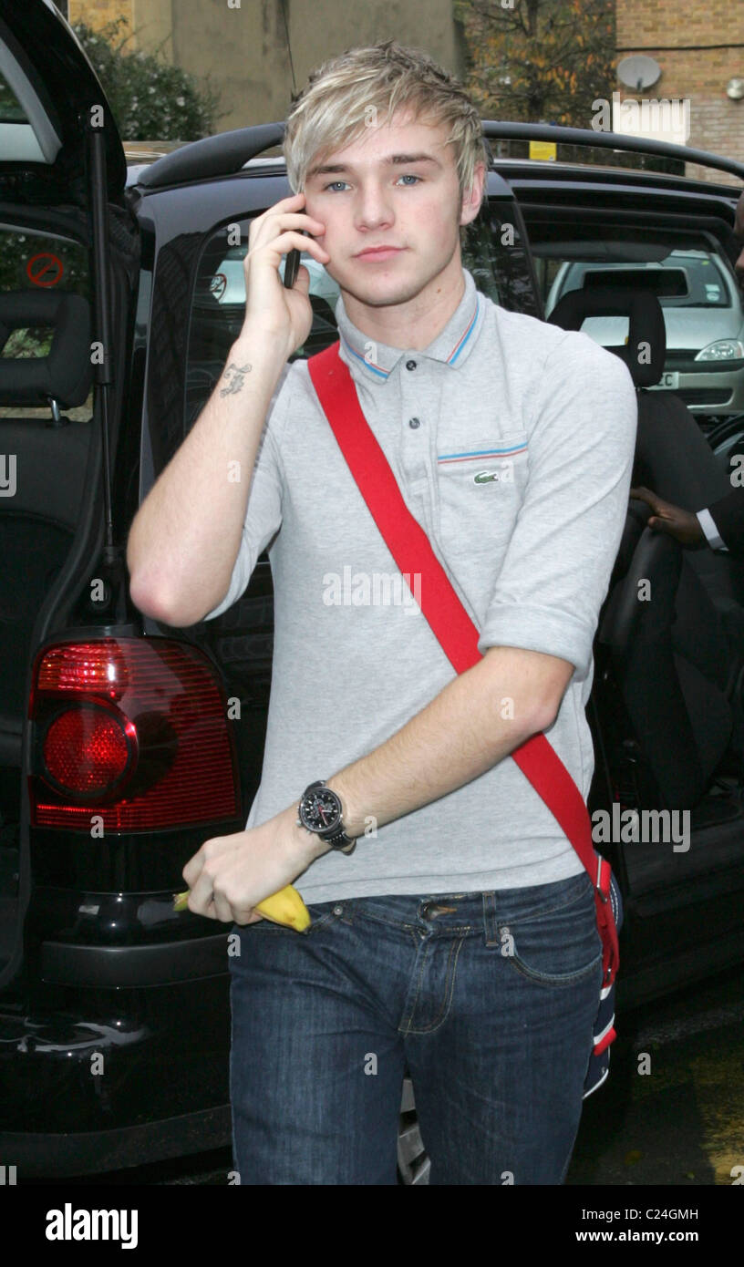 X Factor' finalist Lloyd Daniels visiting a rehearsal studio London ...