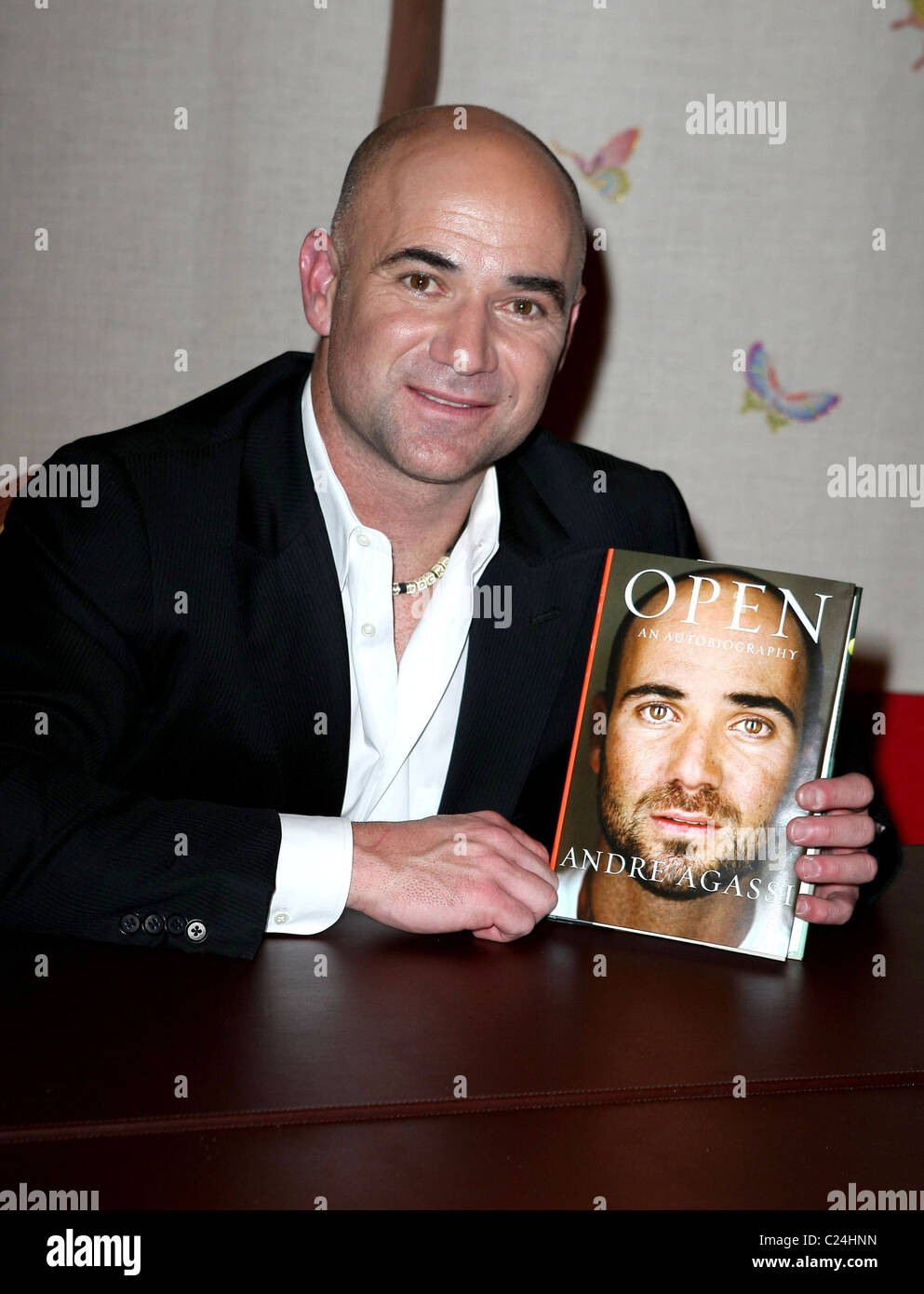 Andre Agassi Signing copies of his autobigraphy 'open' at the Encore ...