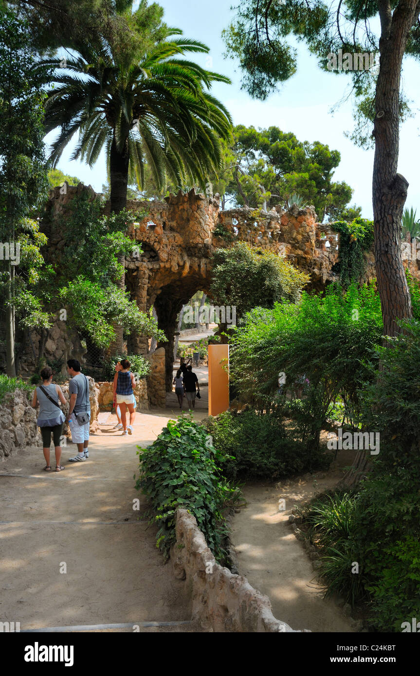Tourists parc guell hi-res stock photography and images - Alamy