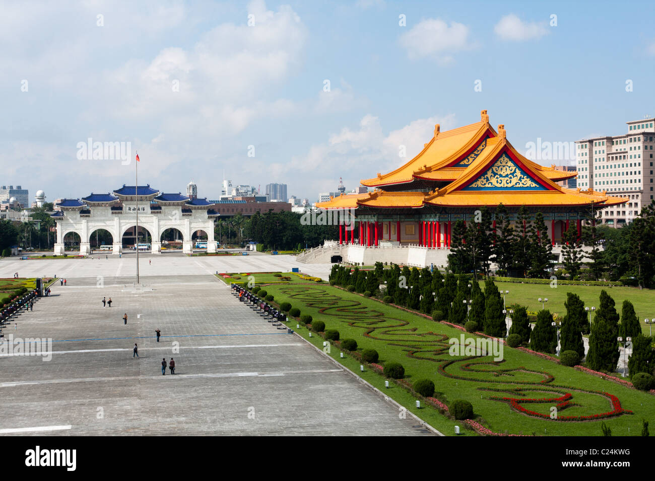 (L-R) Liberty Square (also Freedom Square) grand historical gate with 5 ...