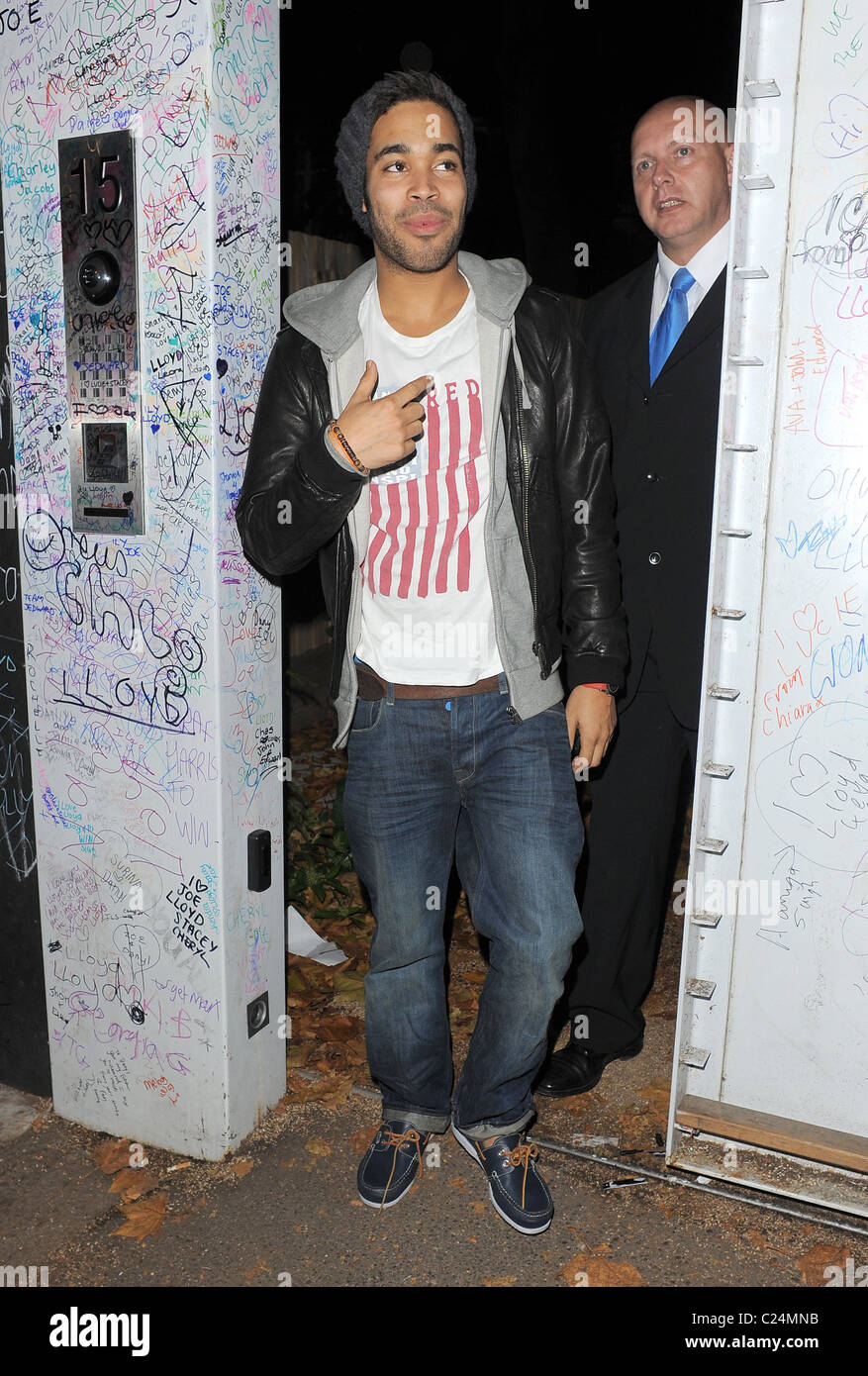 X Factor finalist Danyl Johnson addresses fans outside The X Factor ...