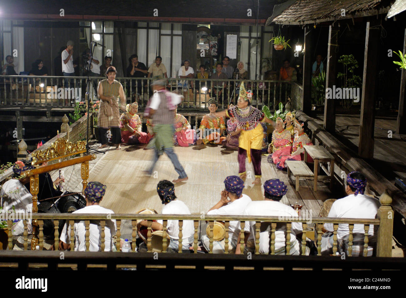 Traditional Malay theatre known as Mak Yong. This show was performed in ...