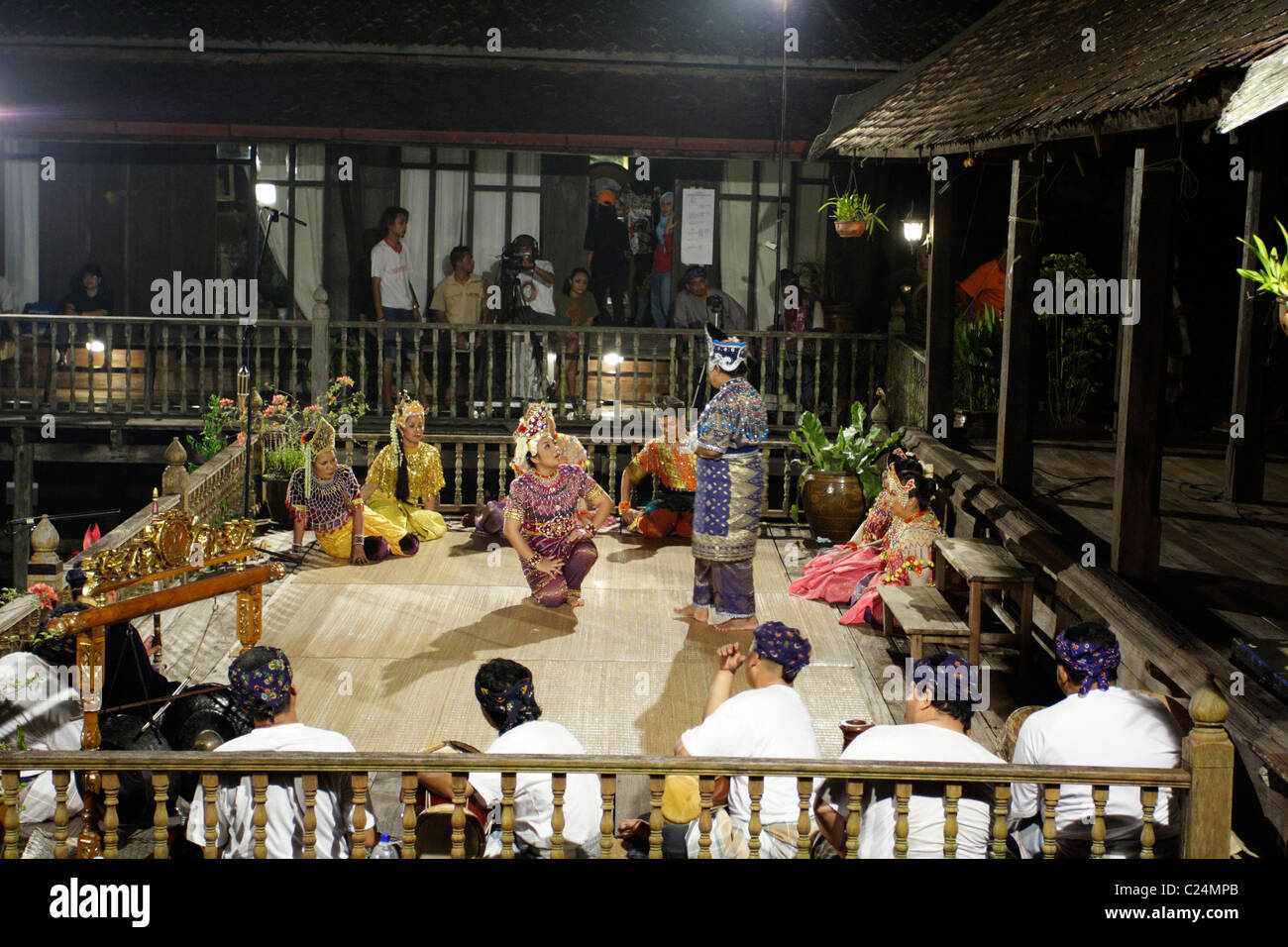 Traditional Malay theatre known as Mak Yong. This show was performed in ...