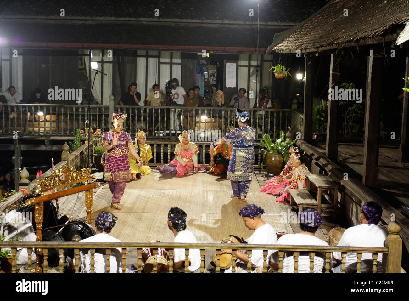 Traditional Malay theatre known as Mak Yong. This show was performed in ...