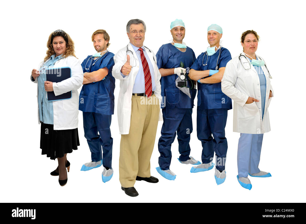 Portrait medical doctors group Cut Out Stock Images & Pictures - Alamy