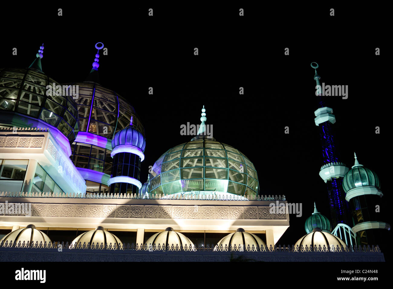 Crystal Mosque at Wan Man island in Kuala Terengganu, Malaysia. The ...