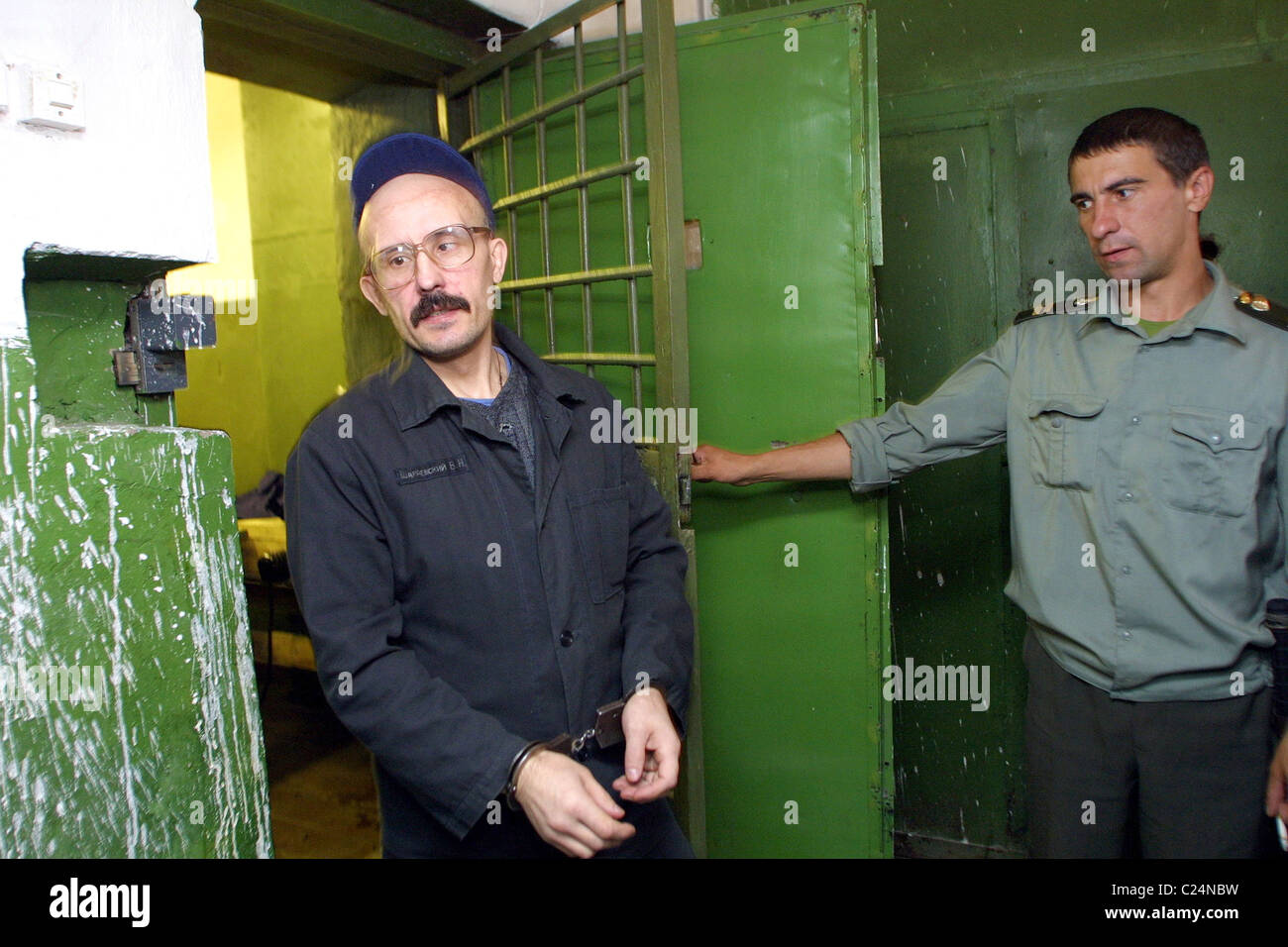 A prisoner is leaving his cell Ognenny Ostrov is an isolated prison in ...