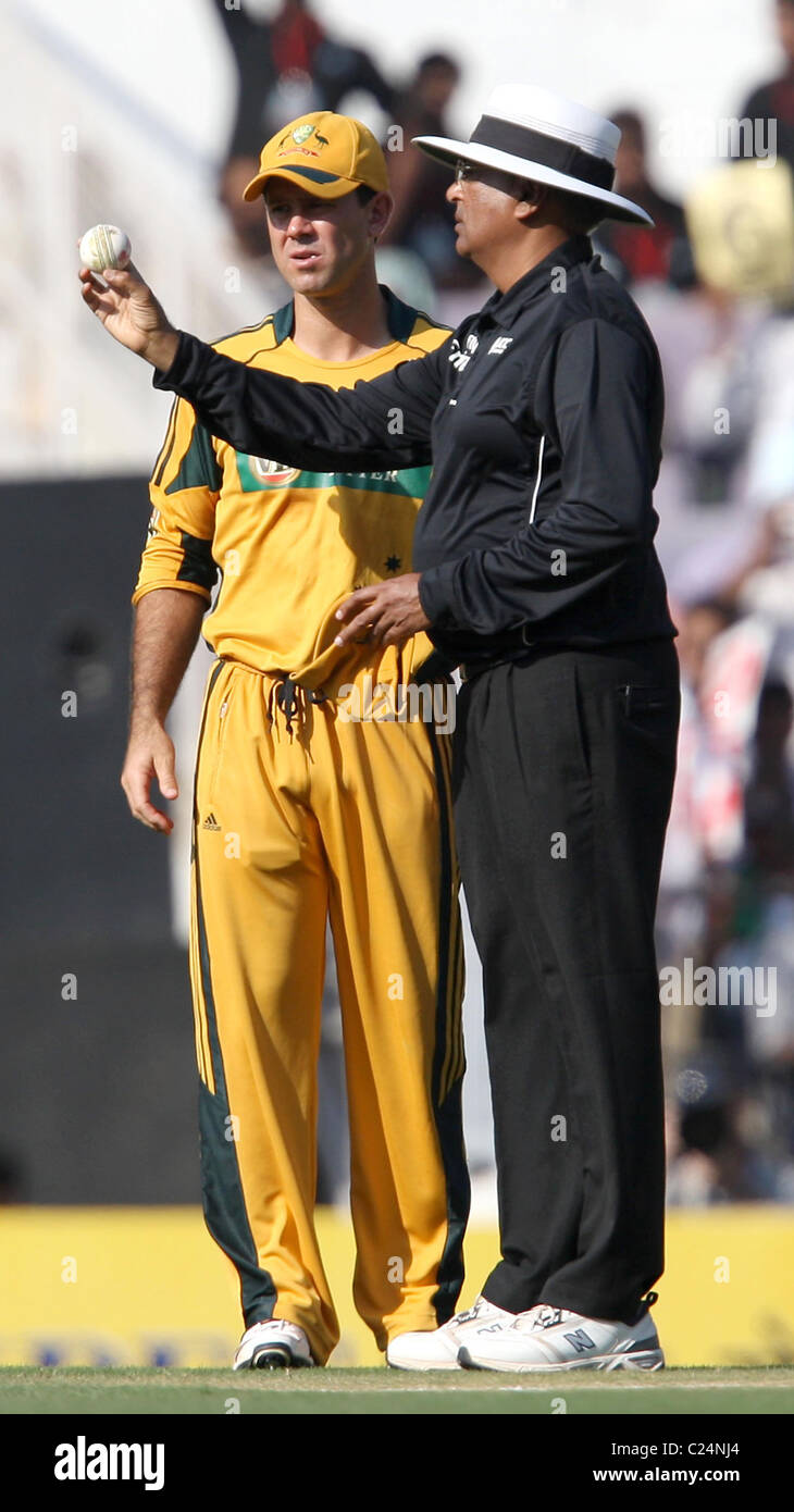 Umpire Amiesh Saheba India v Australia - 2nd ODI held at Vidarbha ...