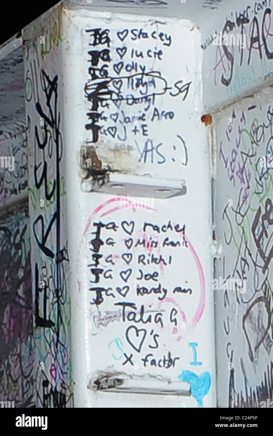 General views of the gates and walls outside The X factor House, where ...