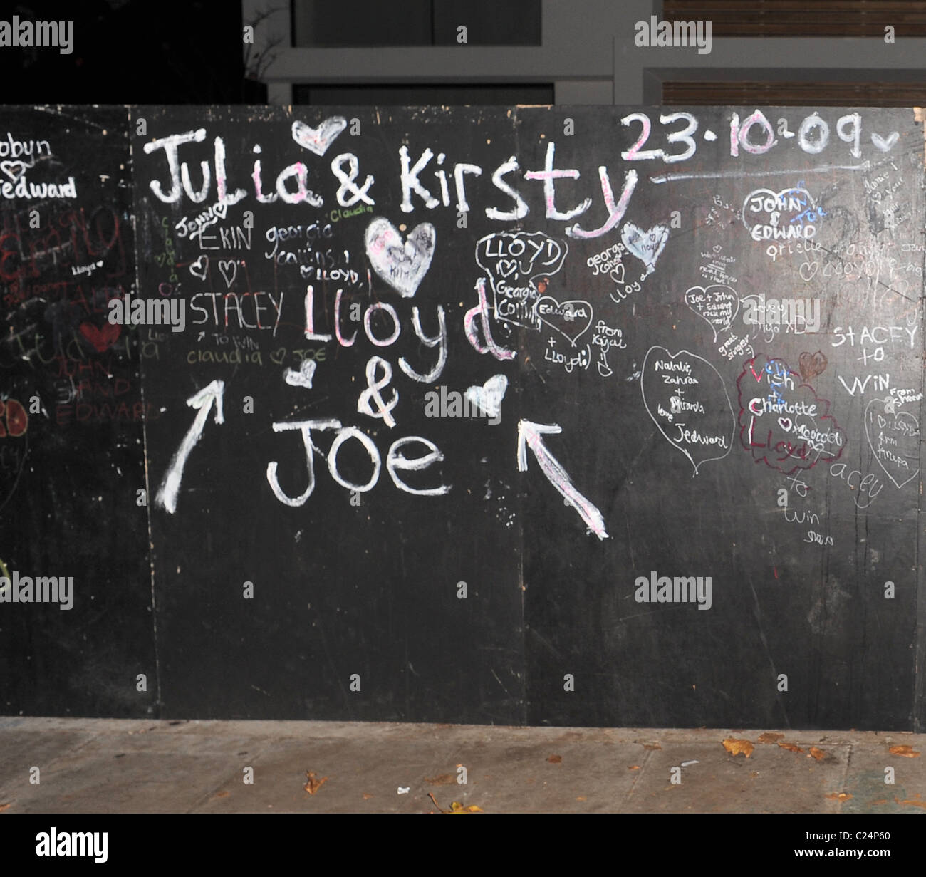 General views of the gates and walls outside The X factor House, where ...