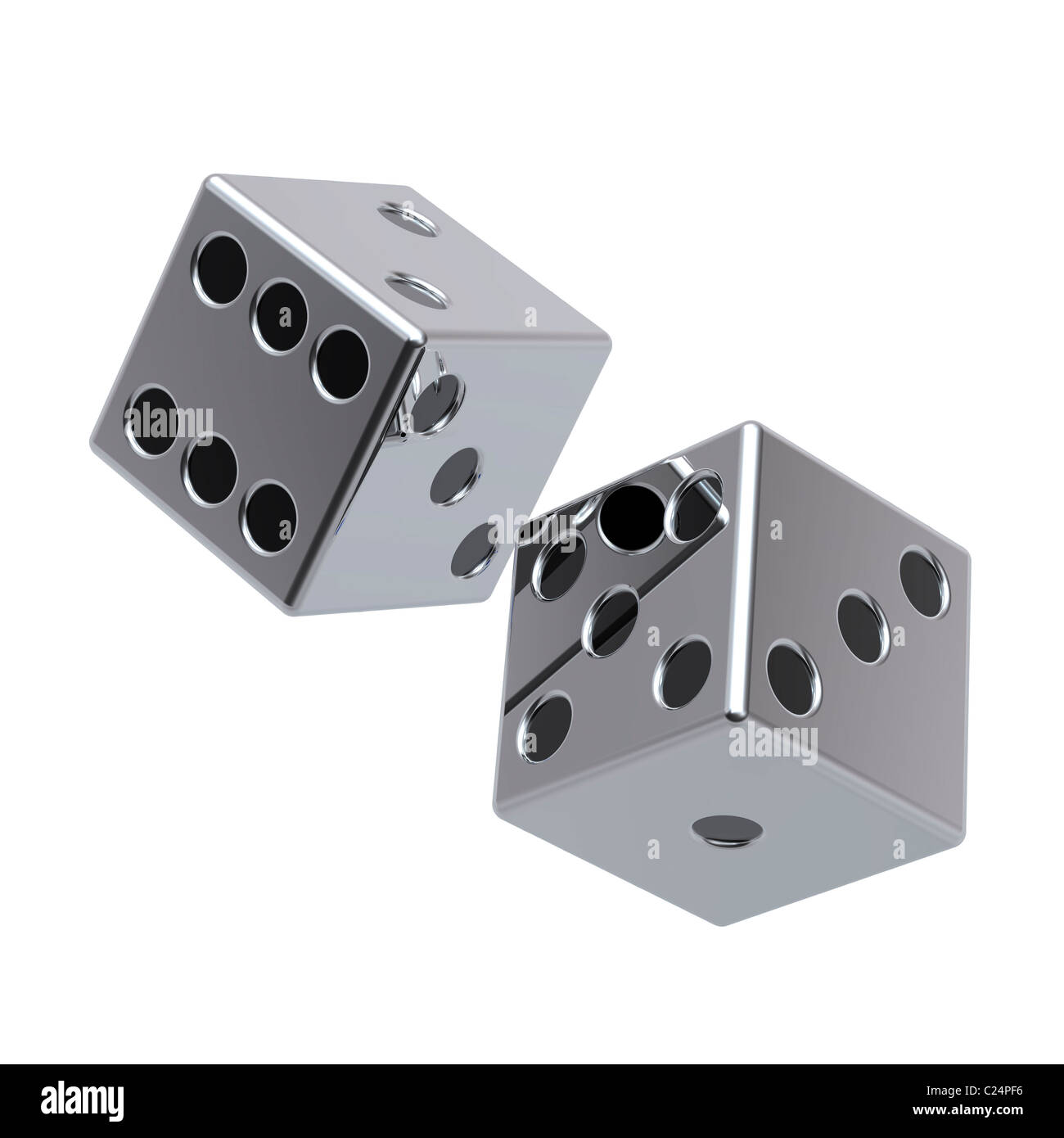 Silver dice hi-res stock photography and images - Alamy