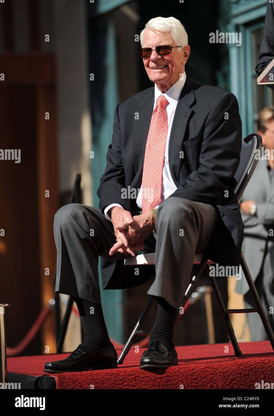 Peter Graves Actor Peter Graves receives the 2391st star on the ...
